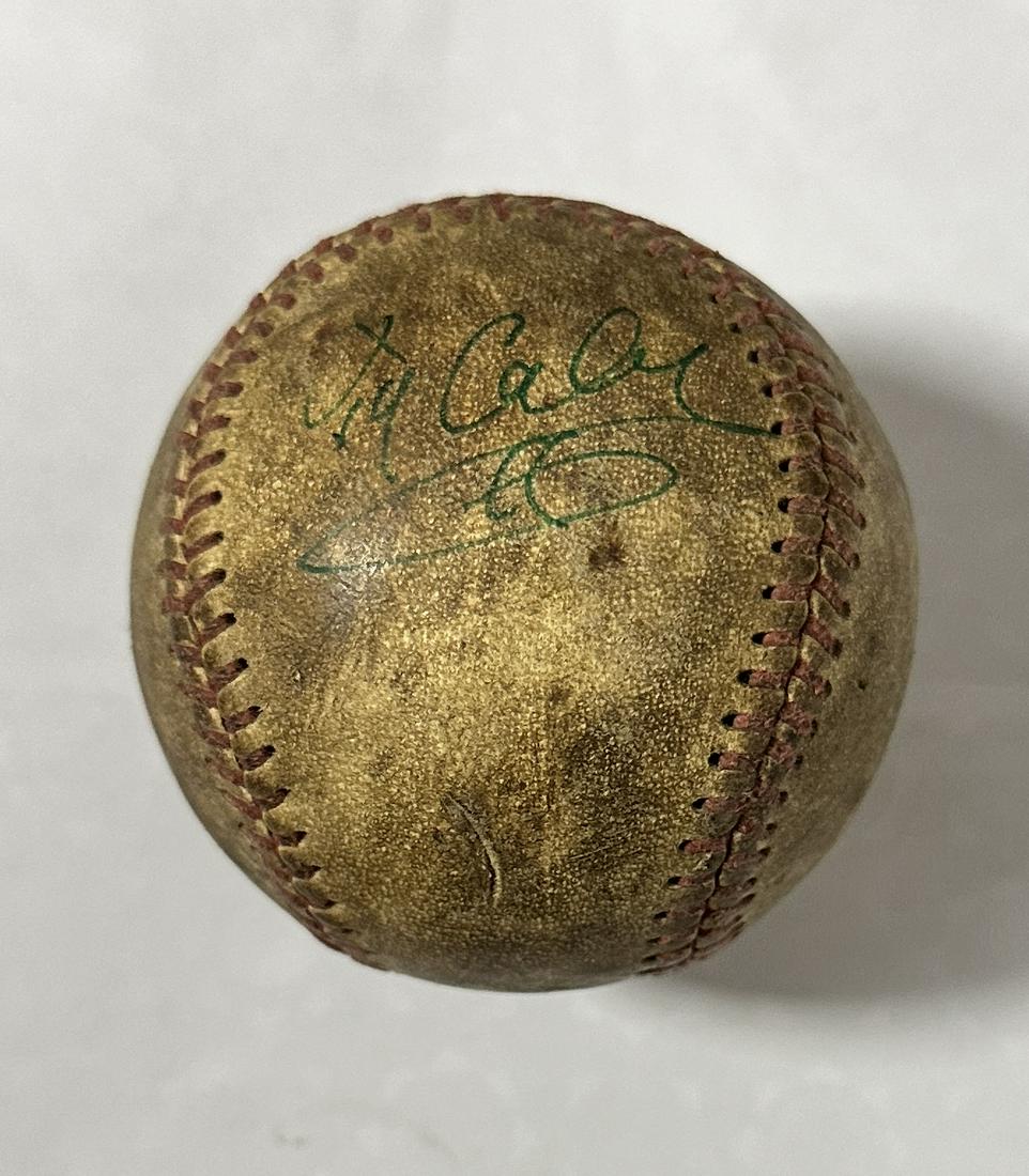 Ty Cobb Autographed Baseball Auction