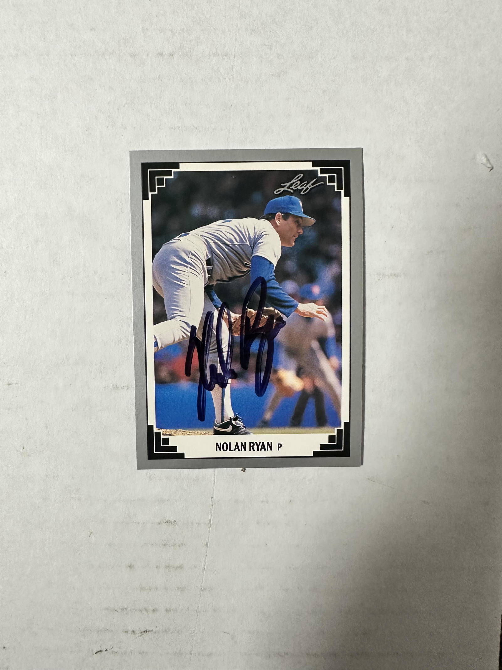 Nolan Ryan Autographed Card Auction