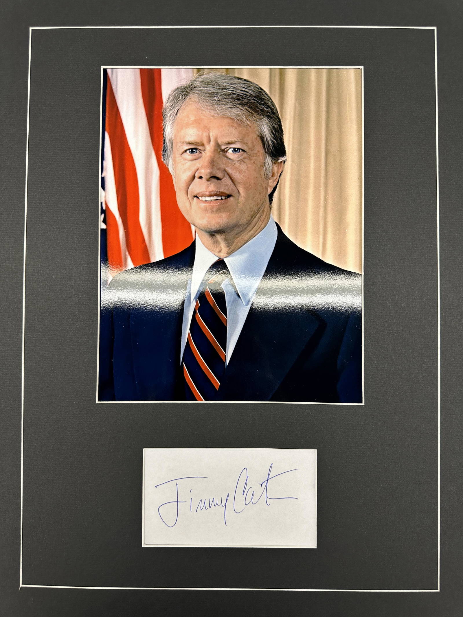 Jimmy Carter Autographed Display Auction