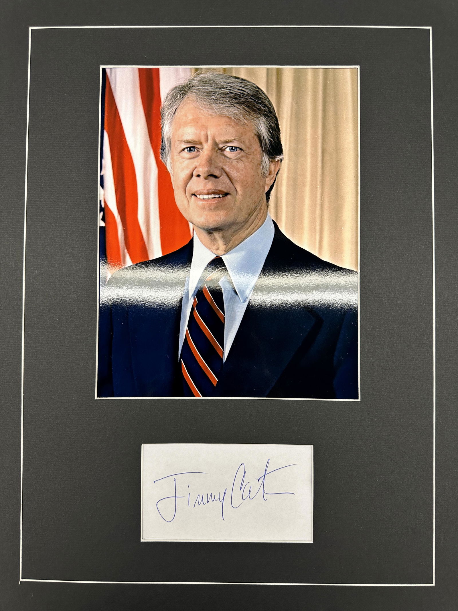 Jimmy Carter Autographed Display Auction