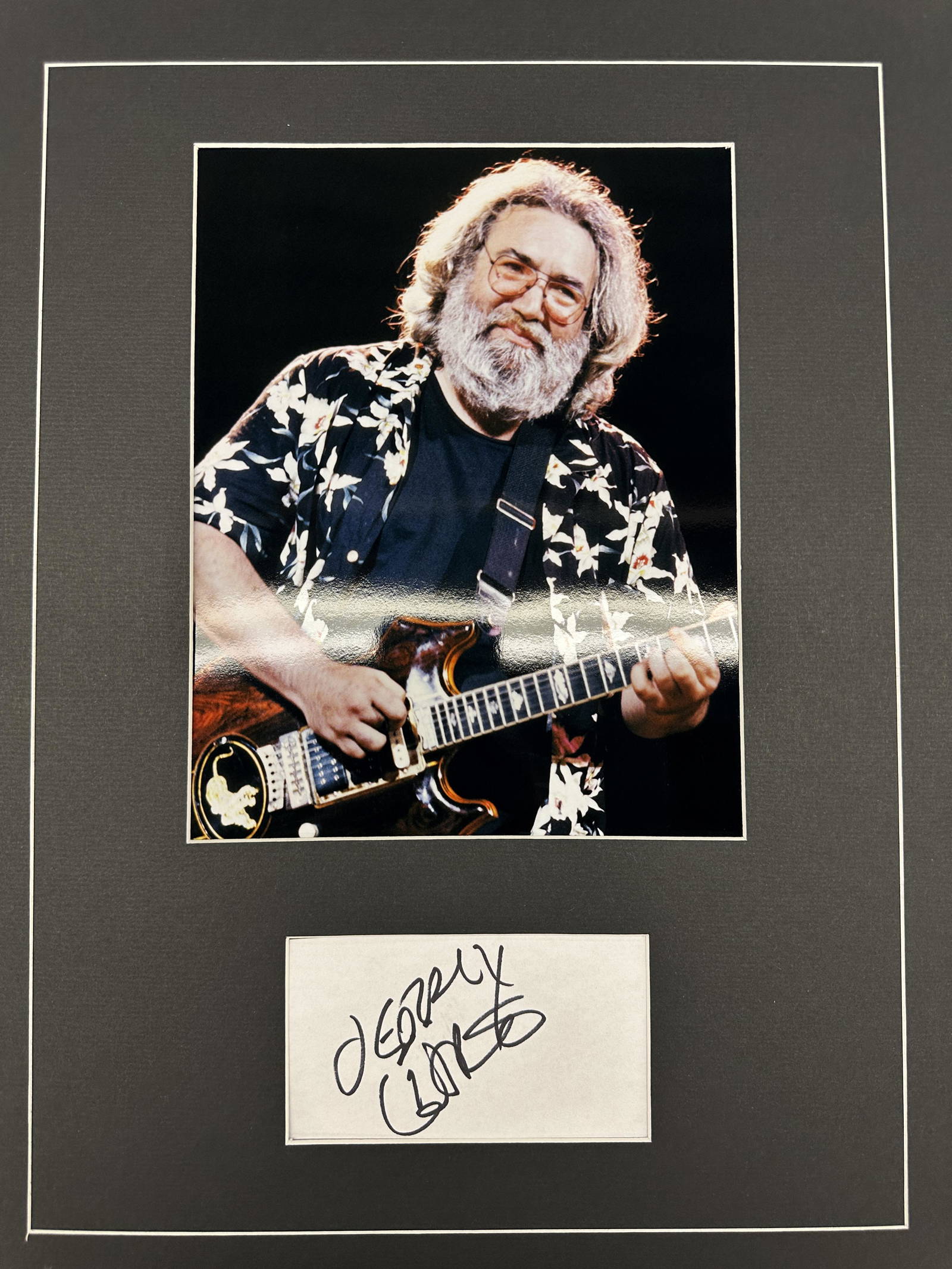 Jerry Garcia Autographed Display Auction