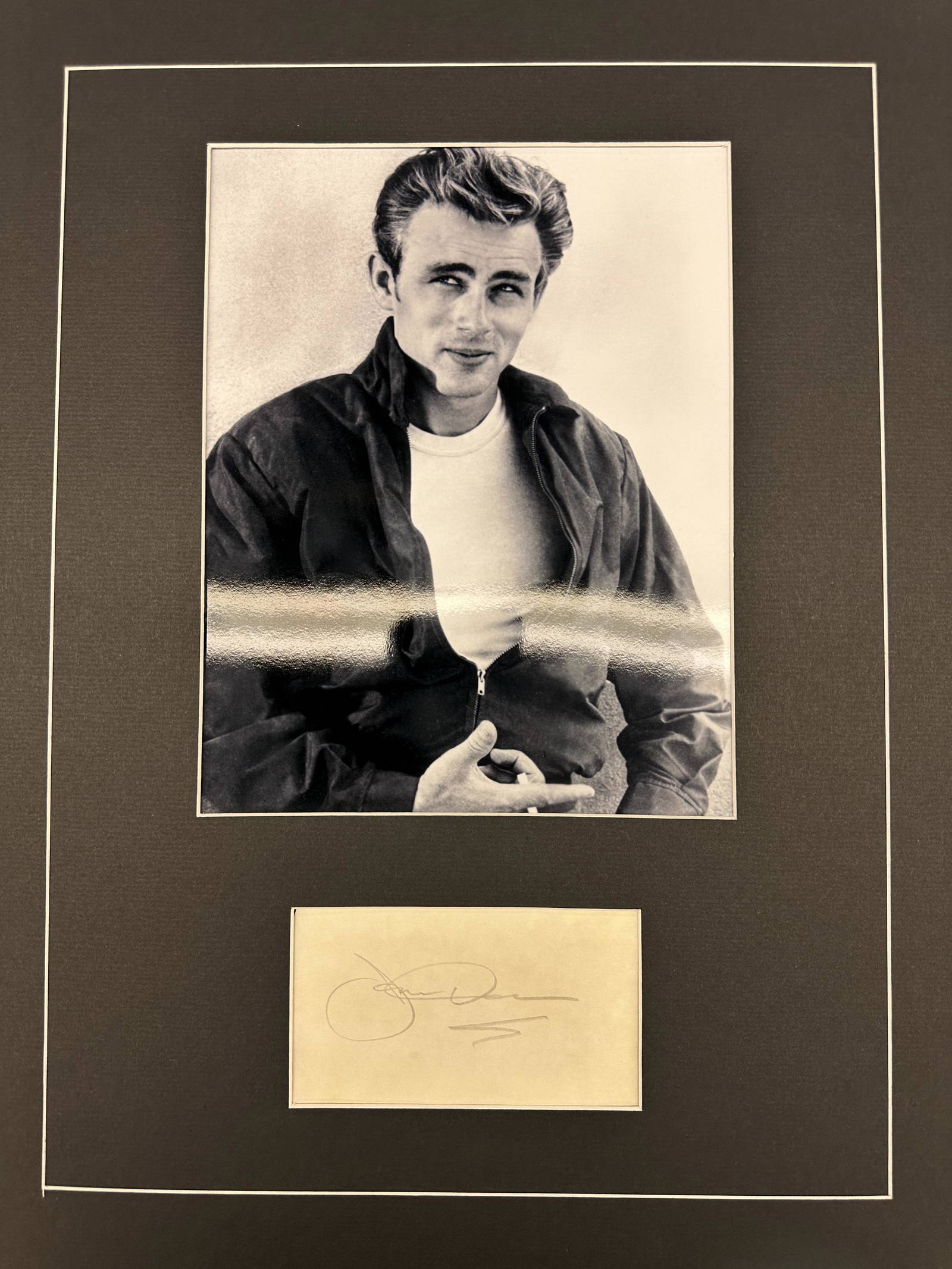 James Dean Autographed Display Auction