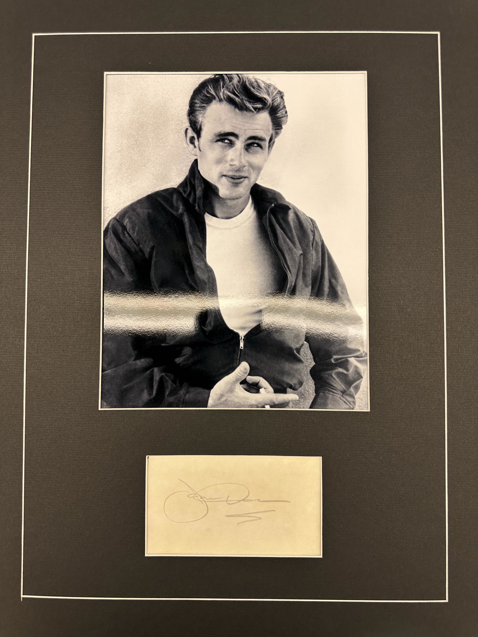 James Dean Autographed Display Auction