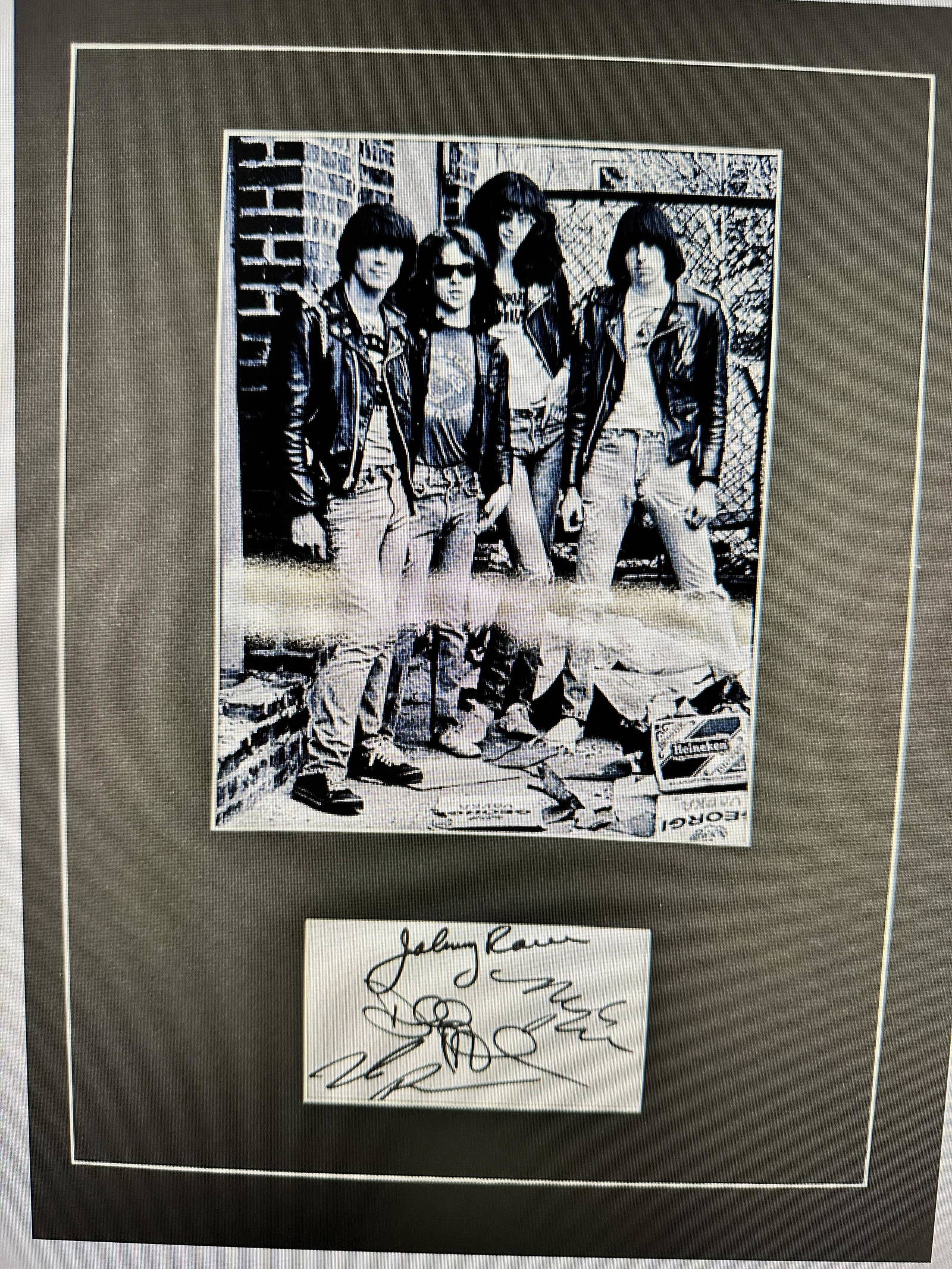 The Ramones Autographed Display Auction