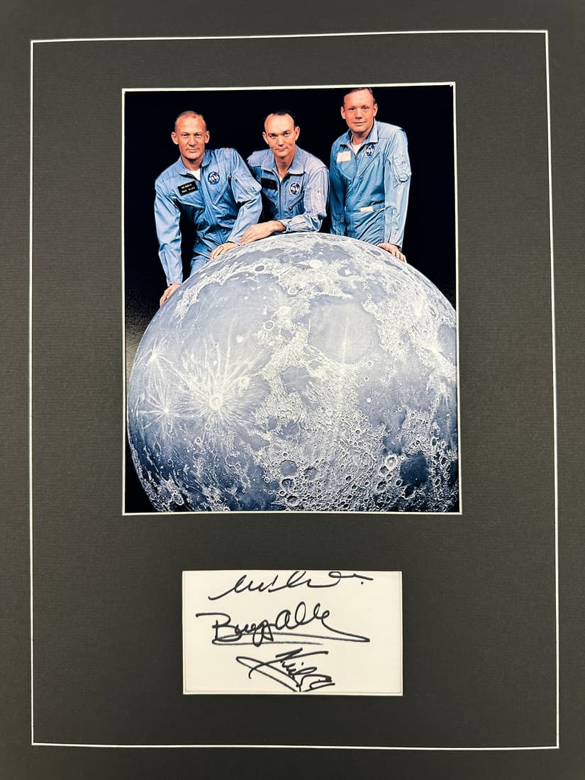 Apollo 11 Crew Members (aldrin , Collins , Armstrong) Autographed ...