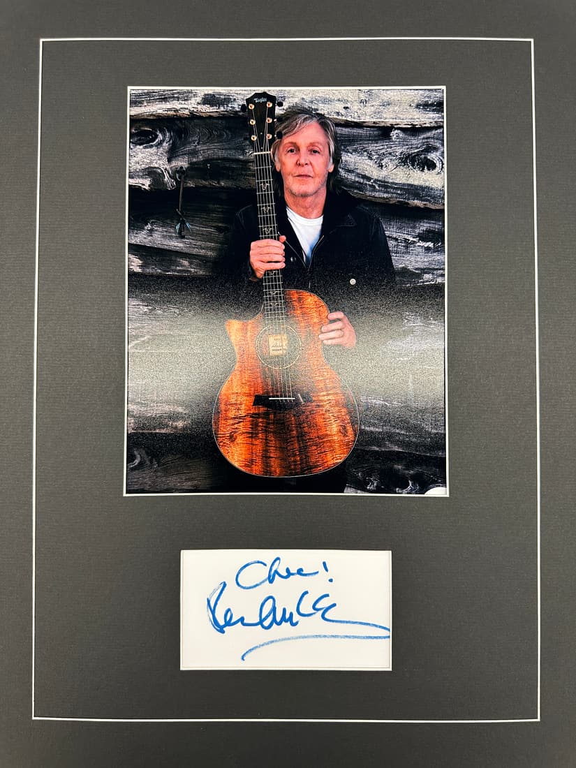 Paul Mccartney Autographed Display Auction