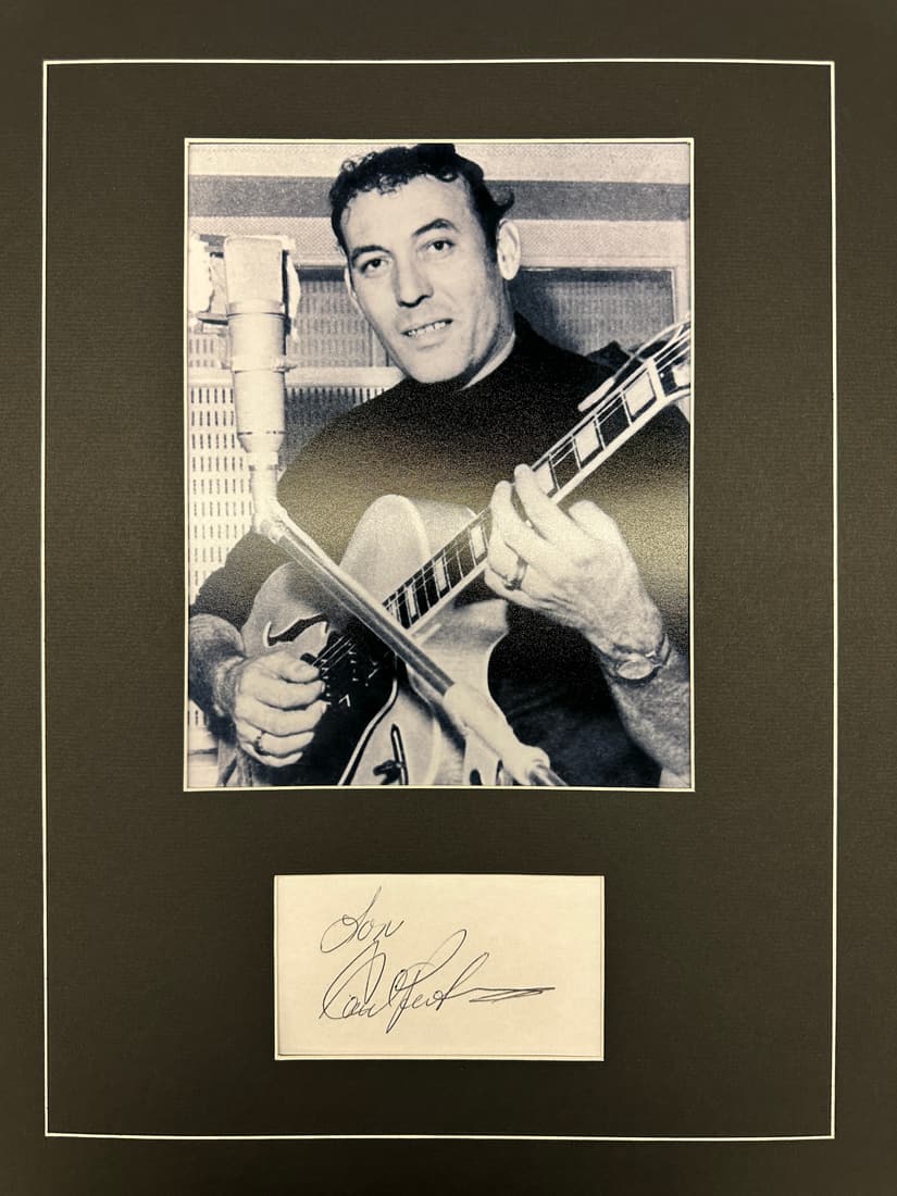 Carl Perkins Autographed Display Auction