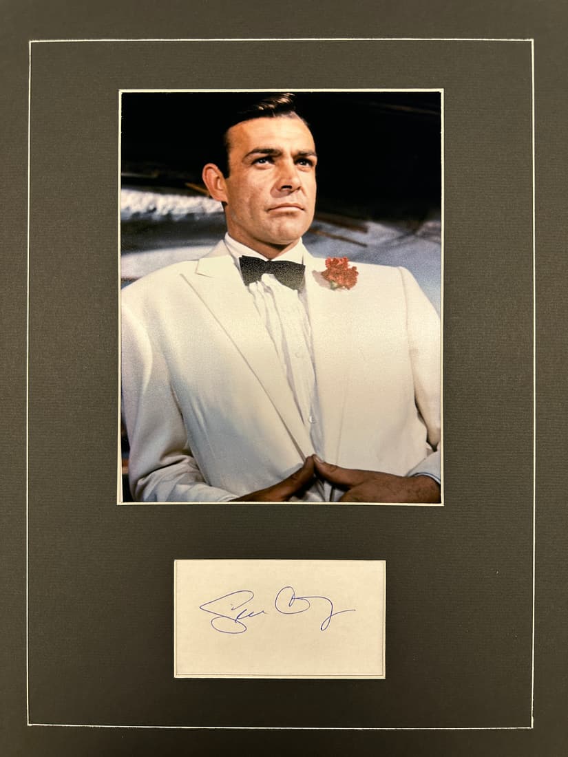Sean Connery Autographed Display