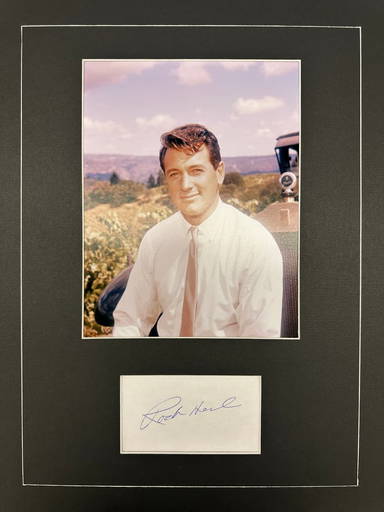 Rock Hudson Autographed Display