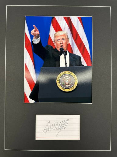 Donald Trump Autograph Display