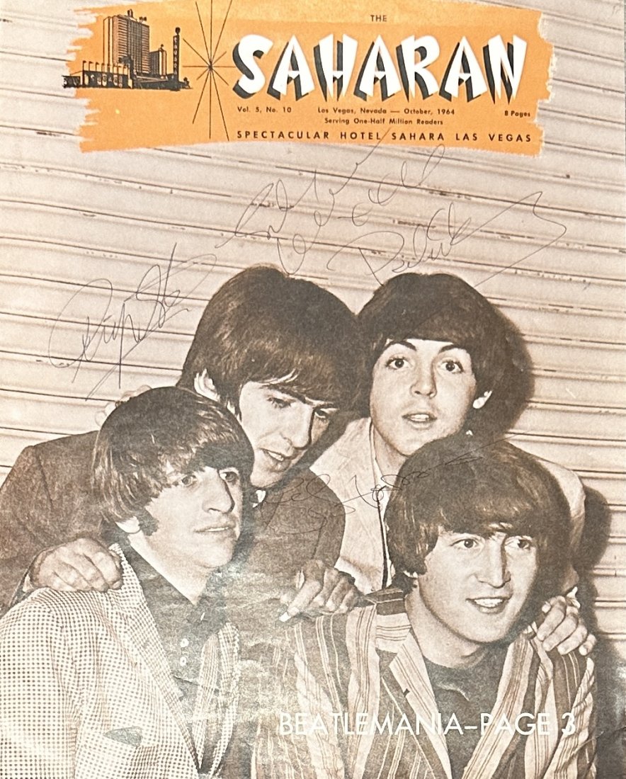 The Beatles Autographed Las Vegas Hotel Program! All 4 Beatles