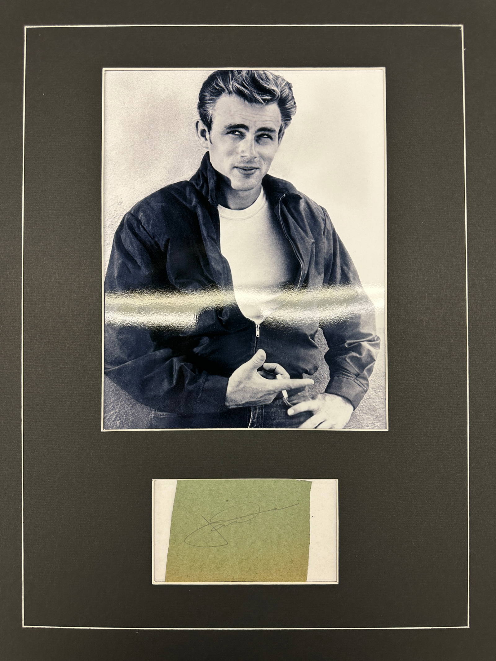 James Dean Autographed Display Auction