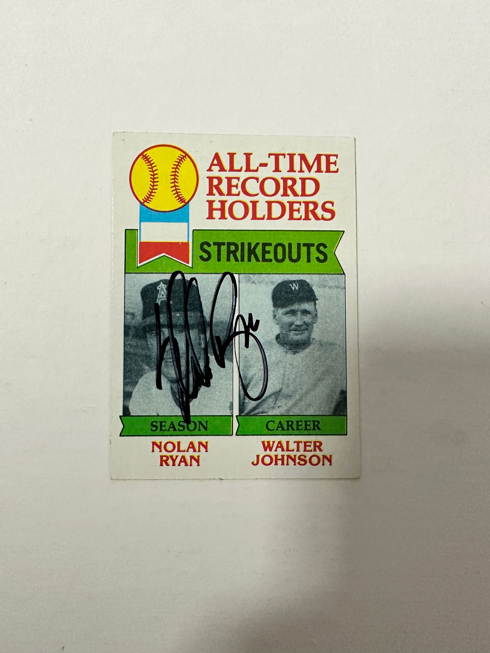 Nolan Ryan Autographed Card Auction