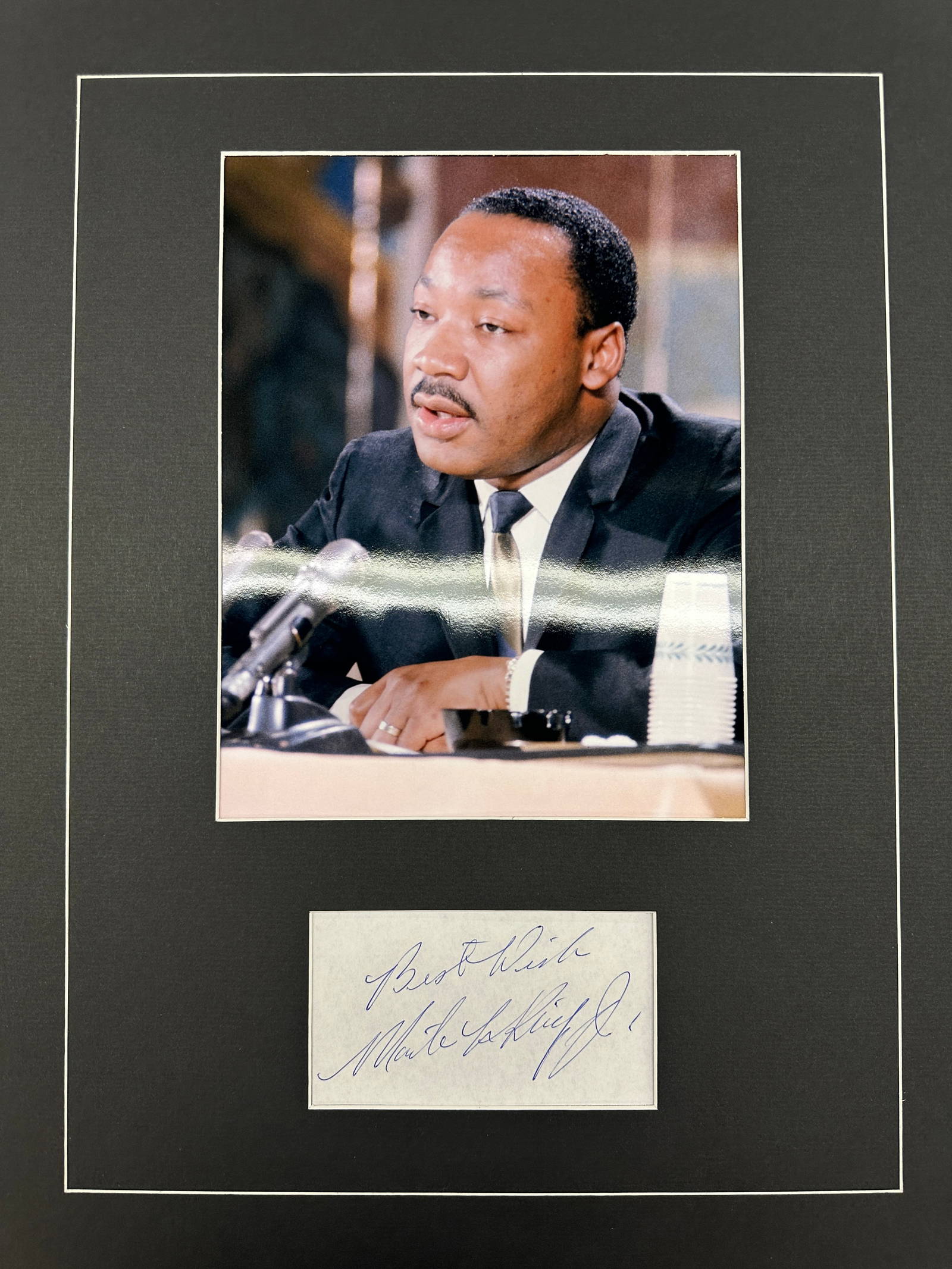 Martin Luther King Jr Autographed Display Auction