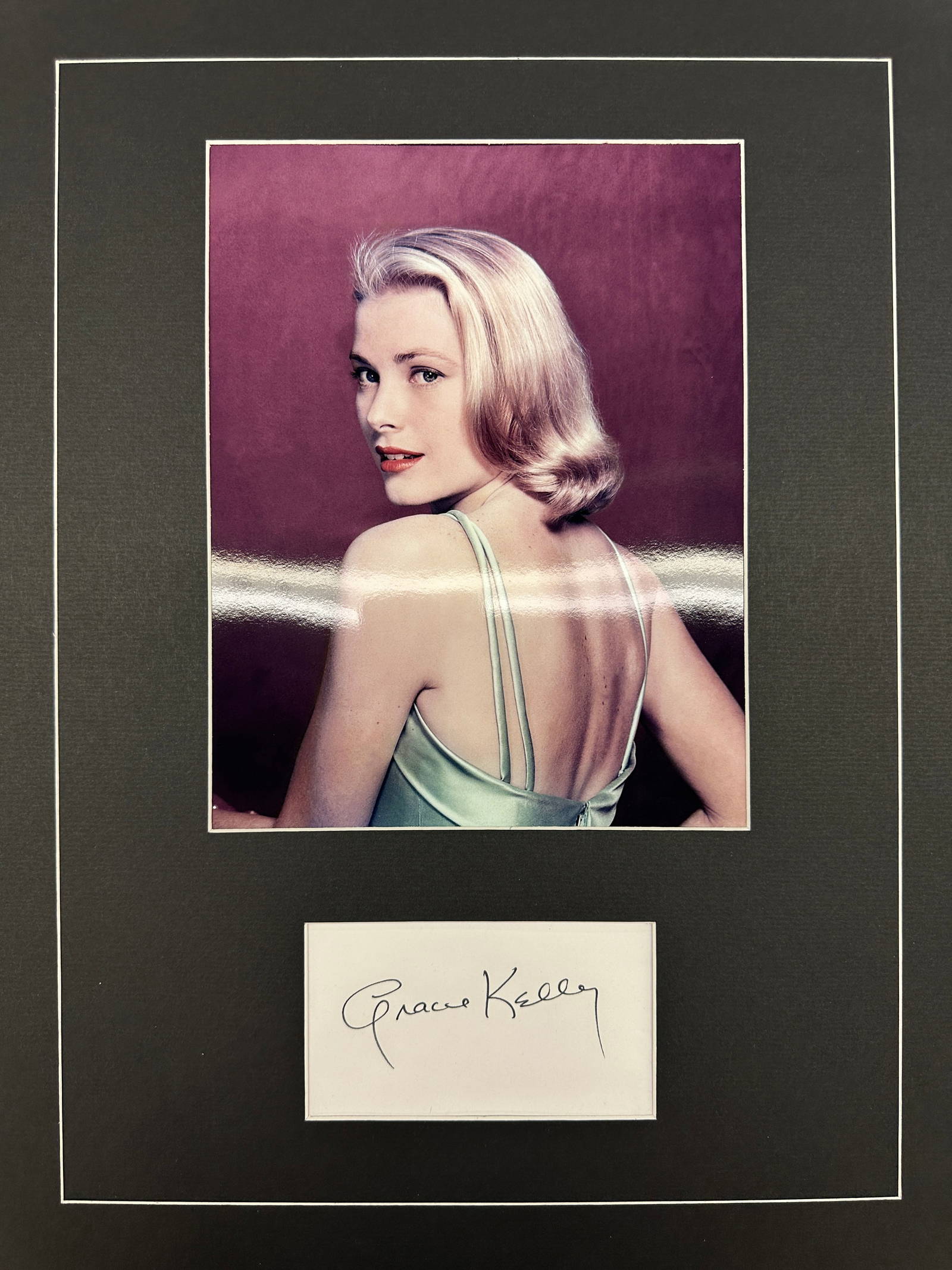 Grace Kelly Autographed Display Auction