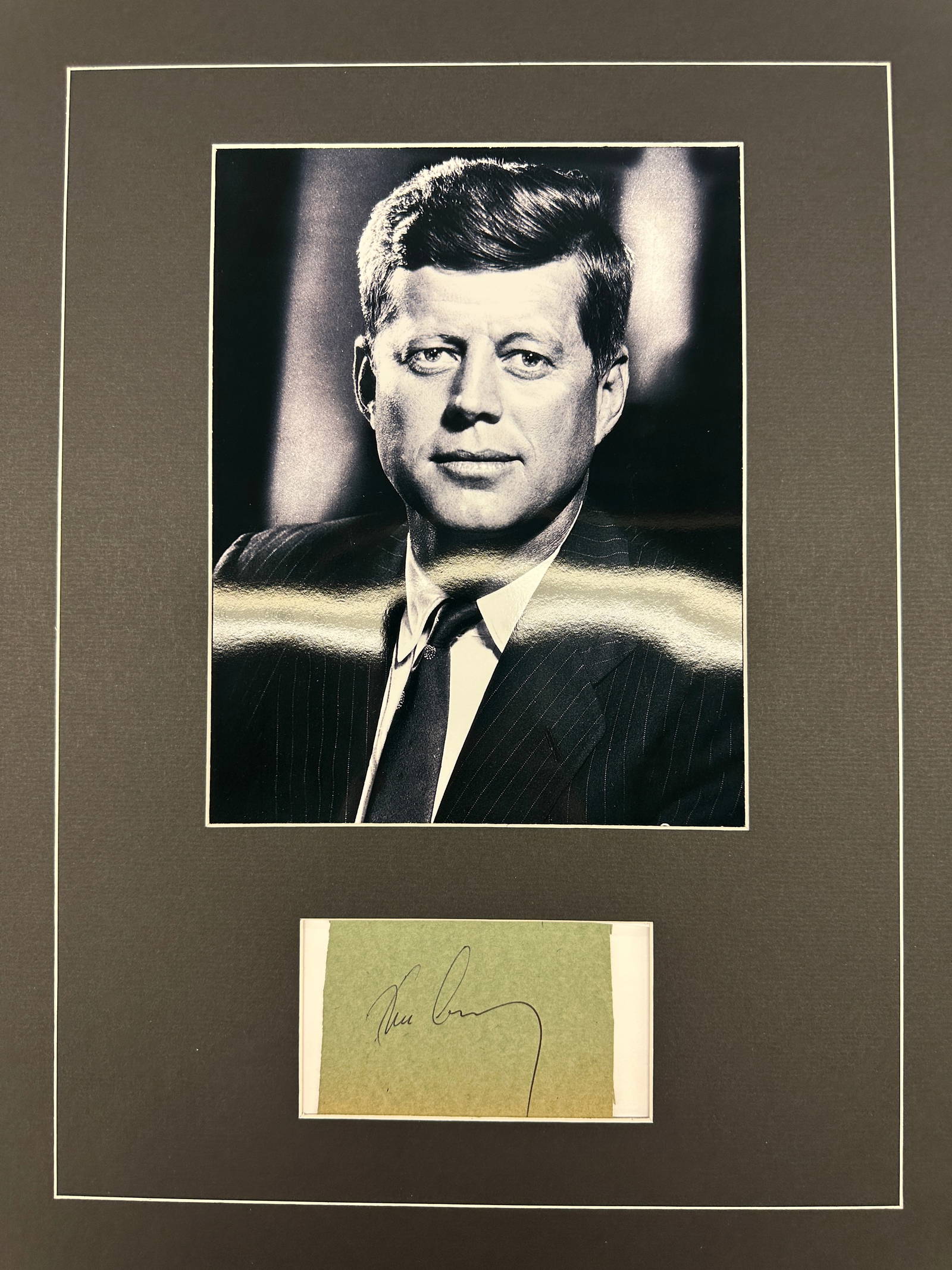 John F. Kennedy Autographed Display Auction