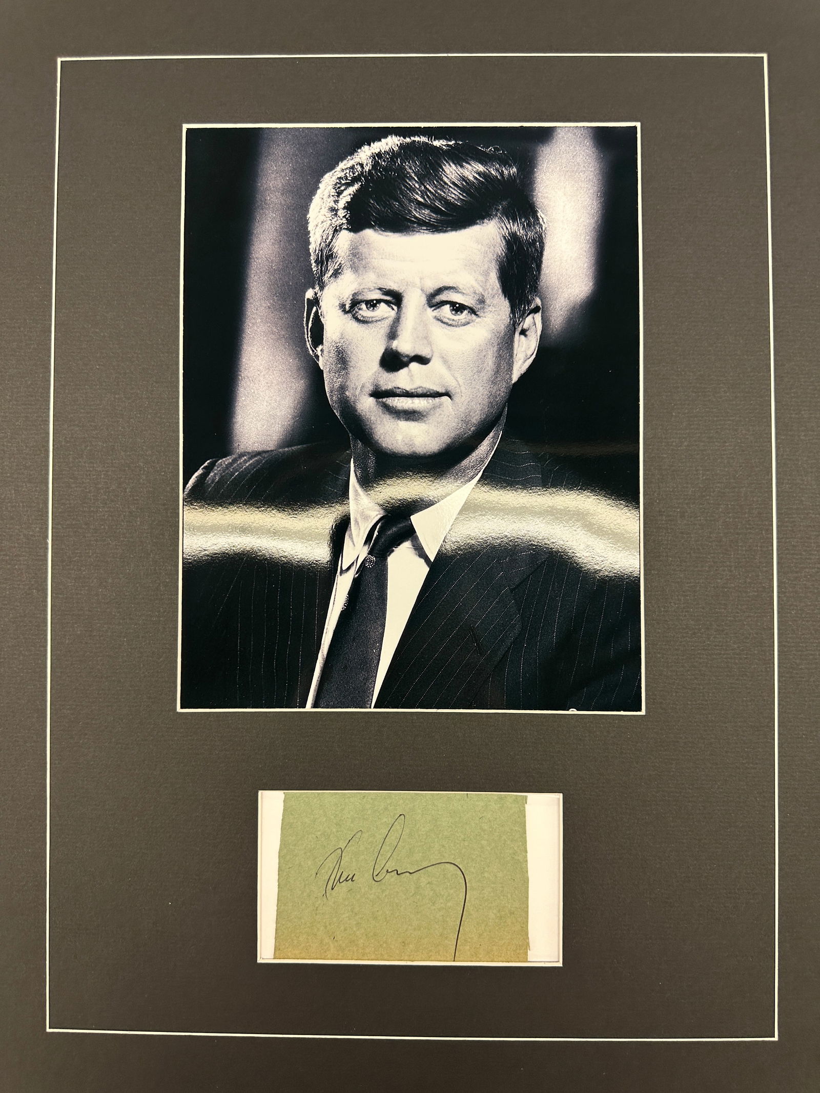 John F. Kennedy Autographed Display Auction