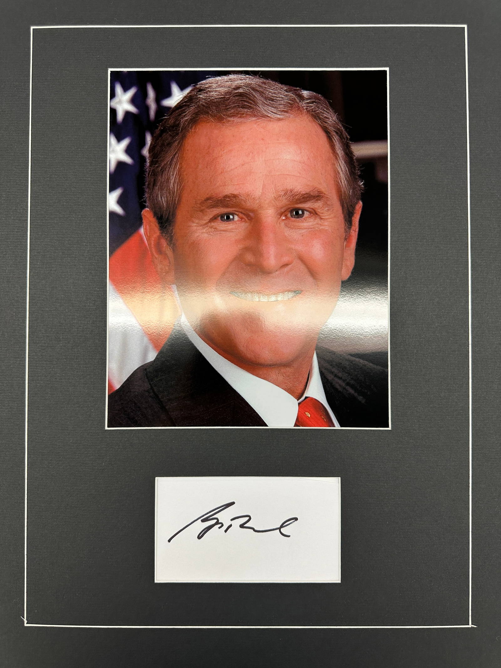 George Bush Autographed Display Auction