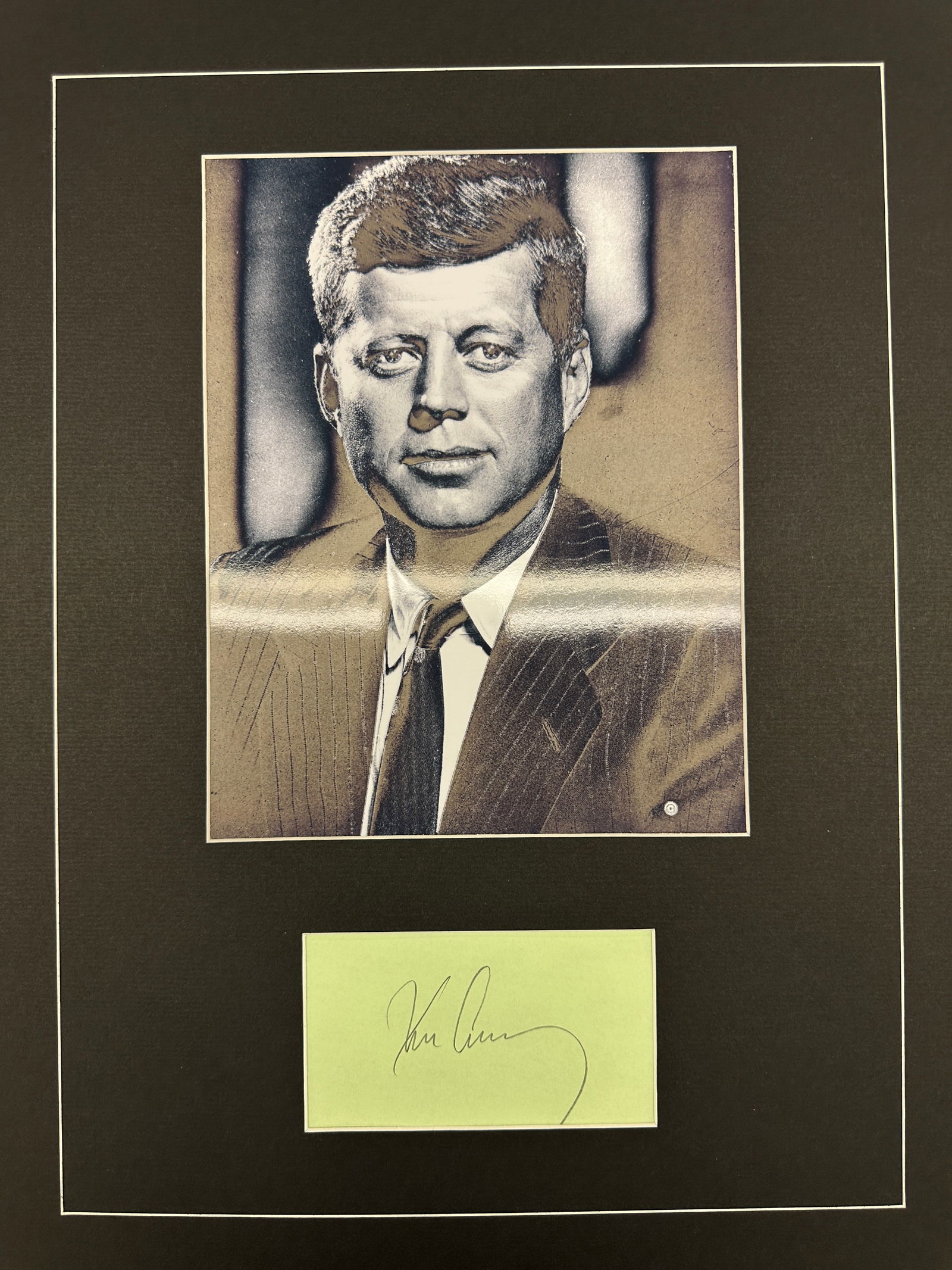 John F. Kennedy Autographed Display Auction