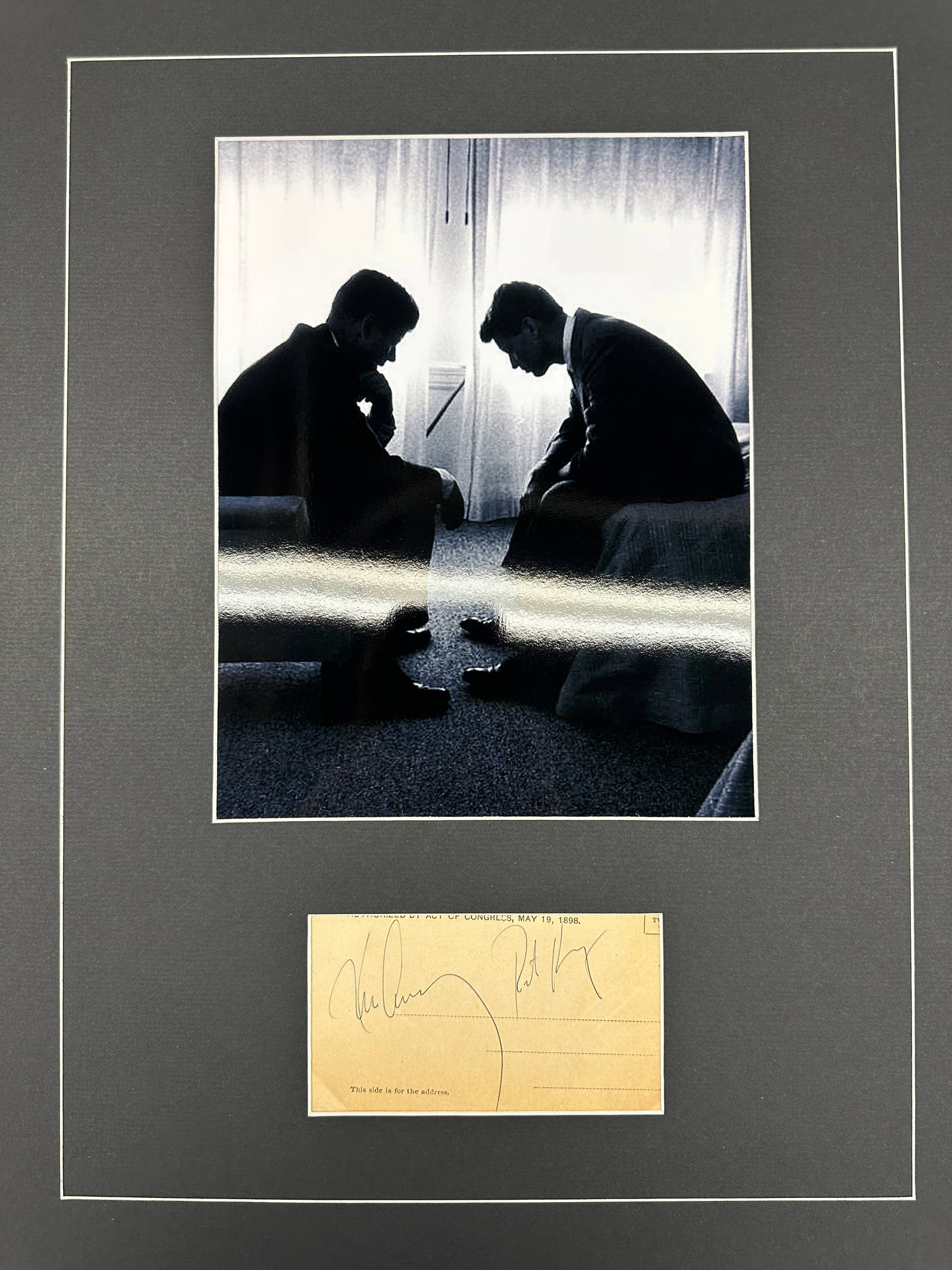 Jfk & Rfk Autographed Display Auction
