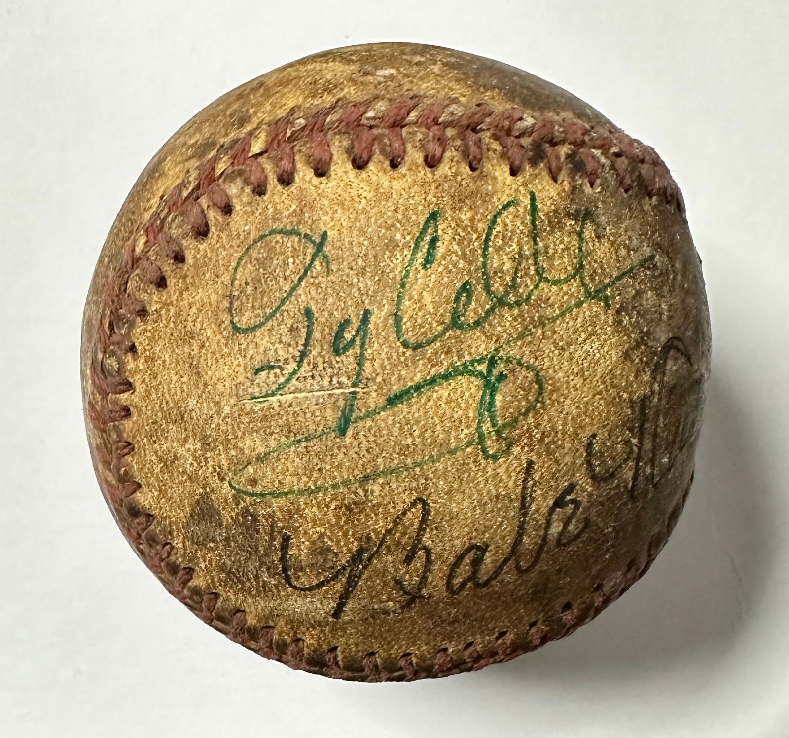 Ty Cobb Babe Ruth Autographed Baseball