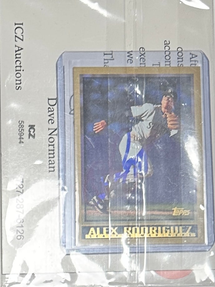 Alex Rodriguez Autographed Card