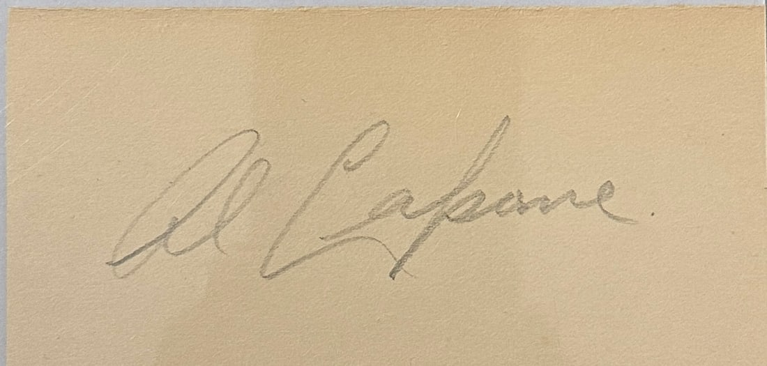 Al Capone Autographed Cut Auction