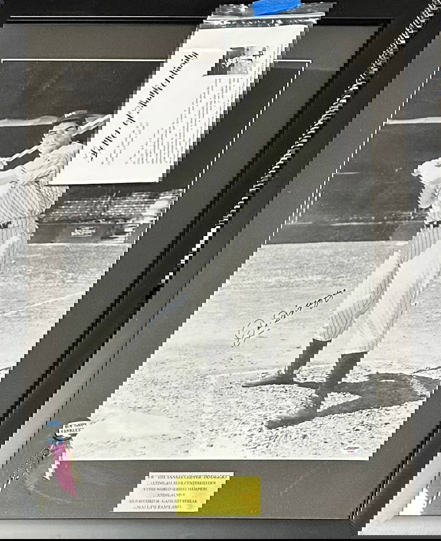 Joe Dimaggio Autographed 16x20 Photo Auction