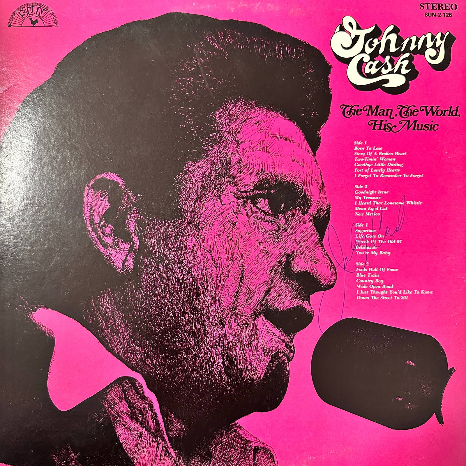 Johnny Cash Autographed Album Auction