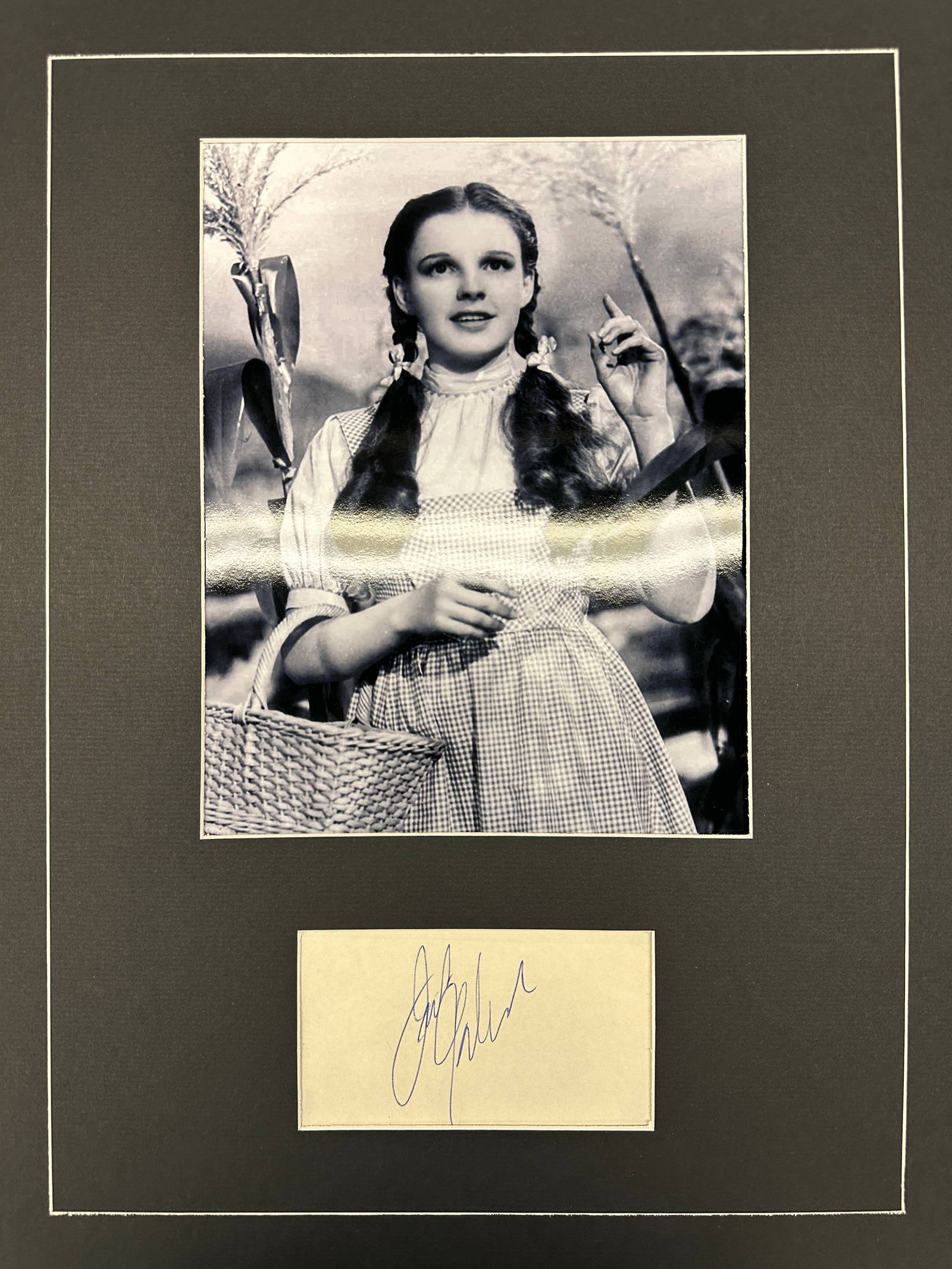 Judy Garland Autographed Display Auction