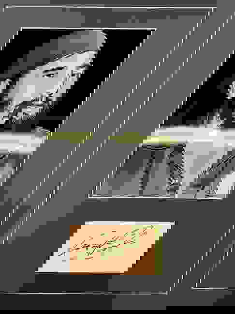 Fidel Castro Autographed Display Auction