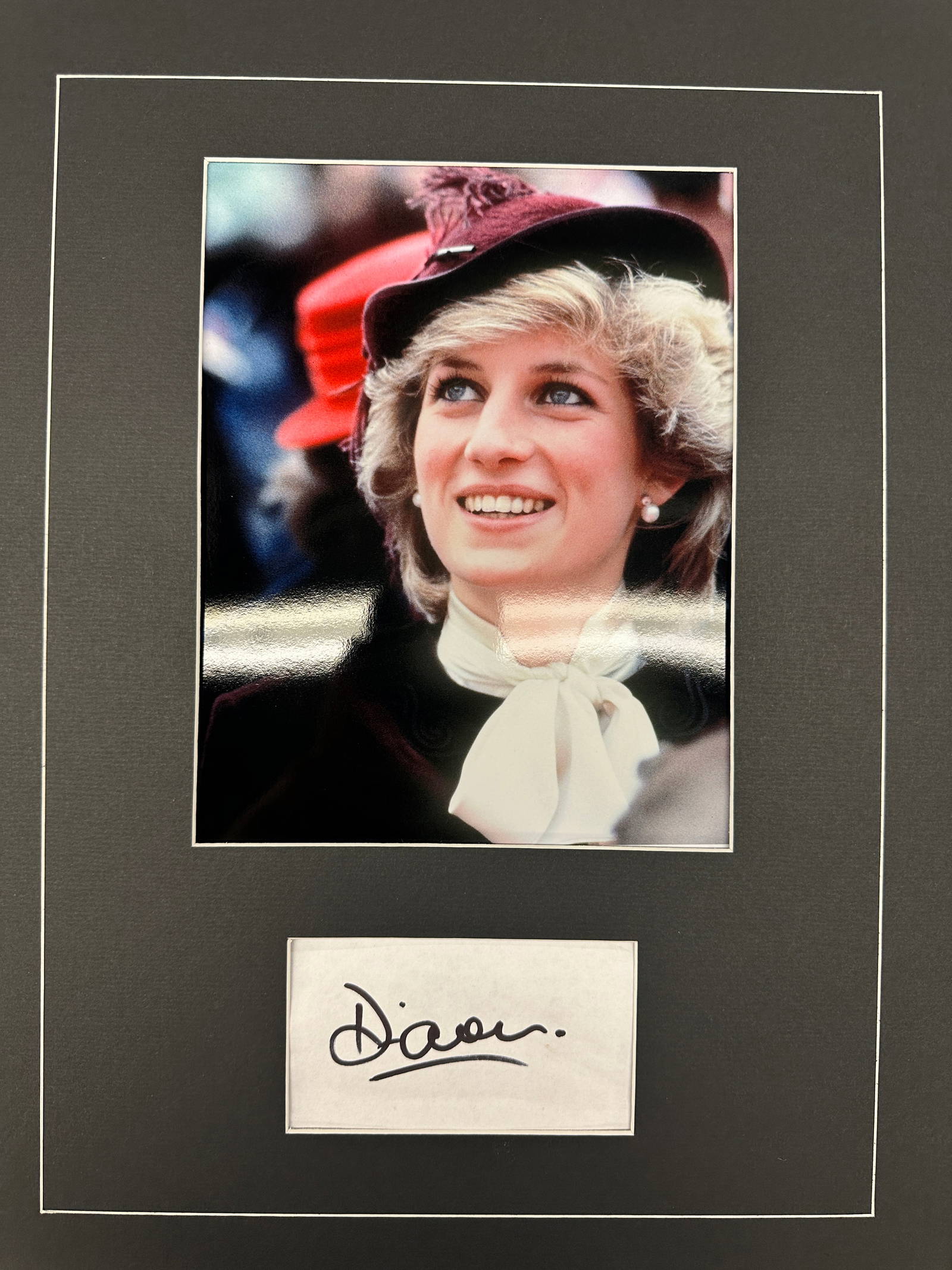 Princess Diana Autographed Display Auction