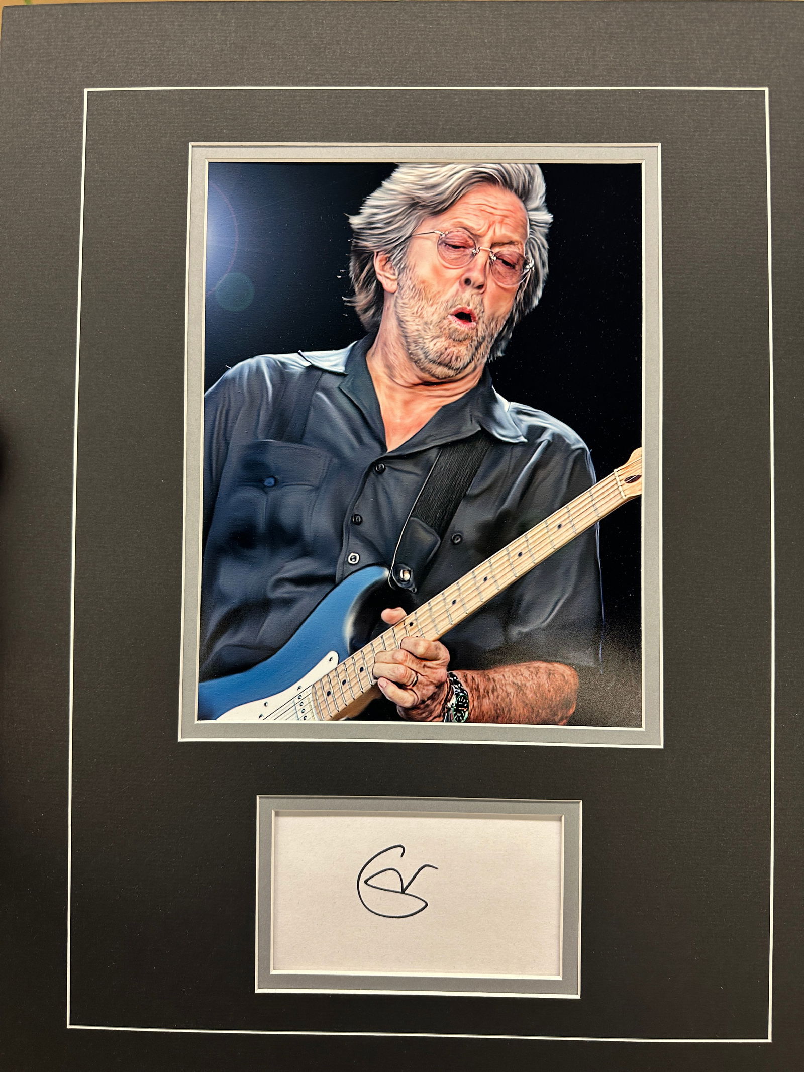 Eric Clapton Autograph Display Auction