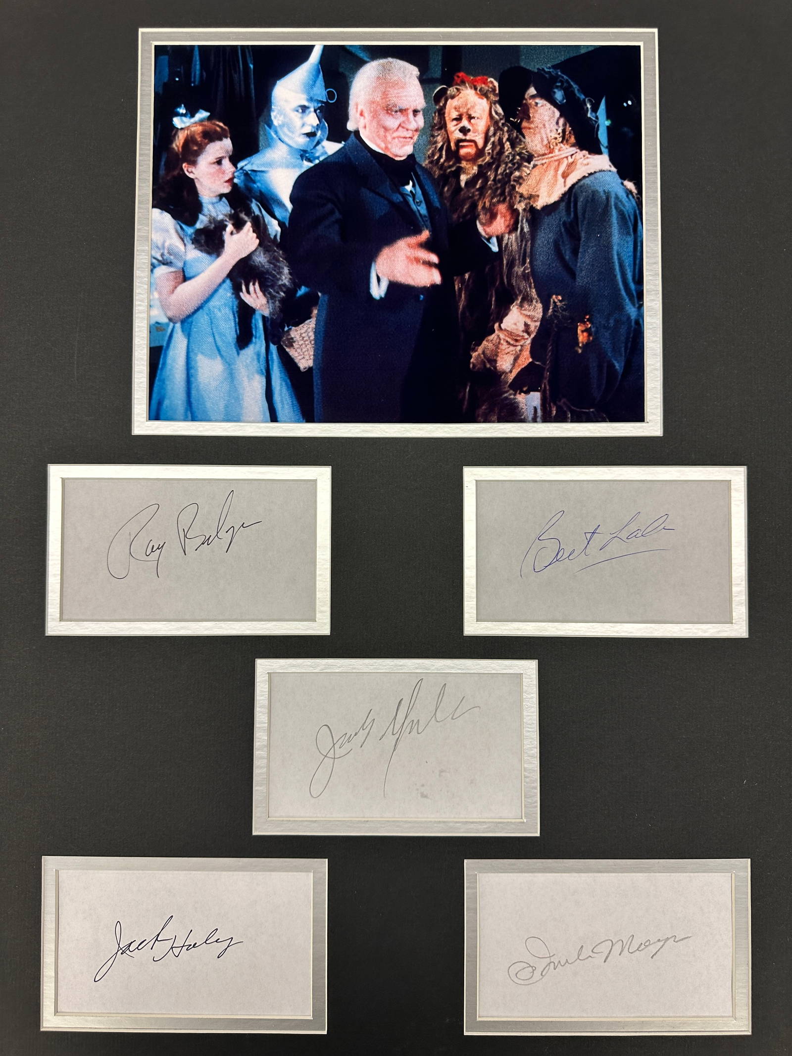 The Wizard Of Oz Autographed Display Judy Bert Ray Jack Frank Auction