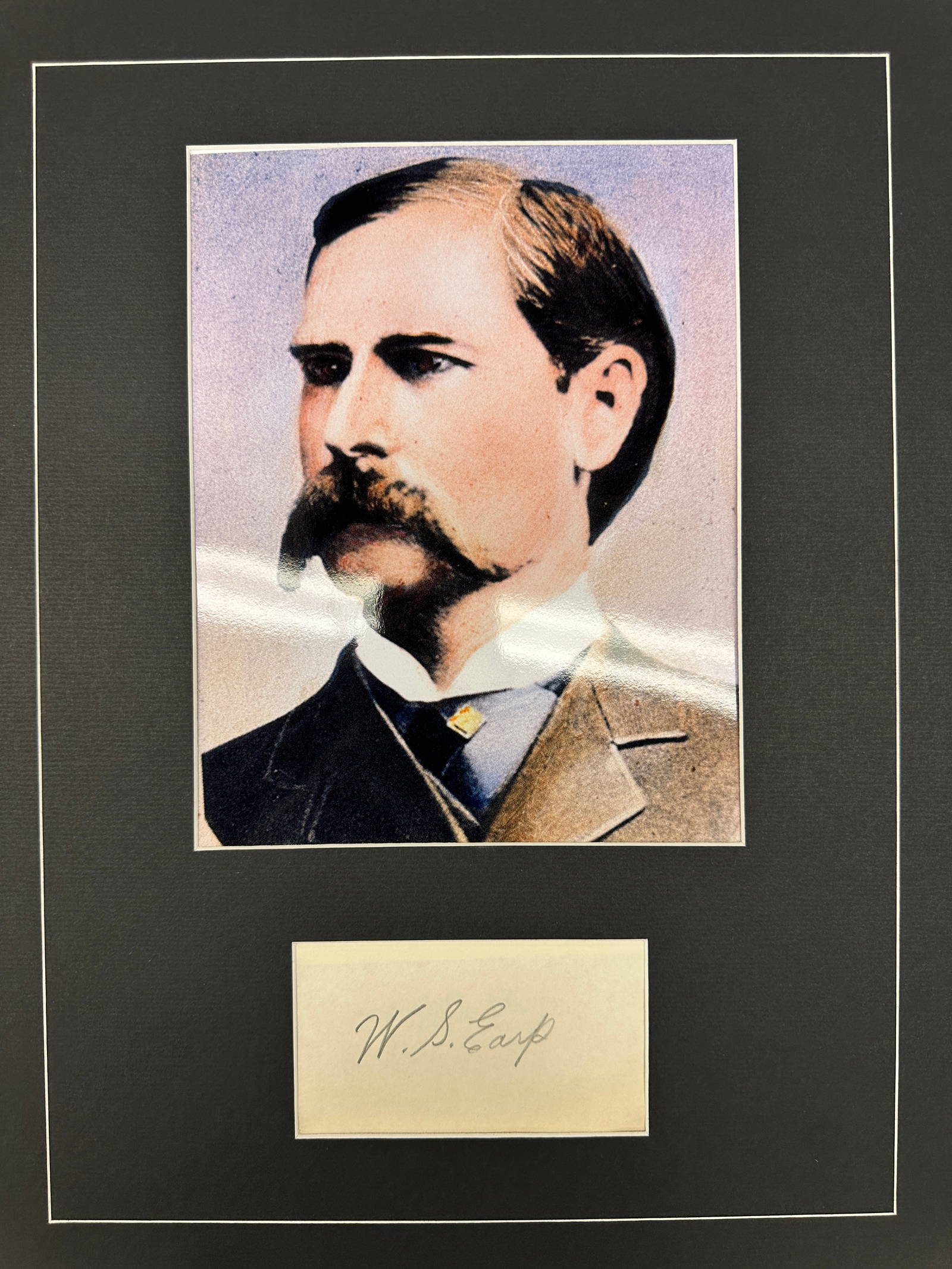 Wyatt Earp Autographed Display Auction