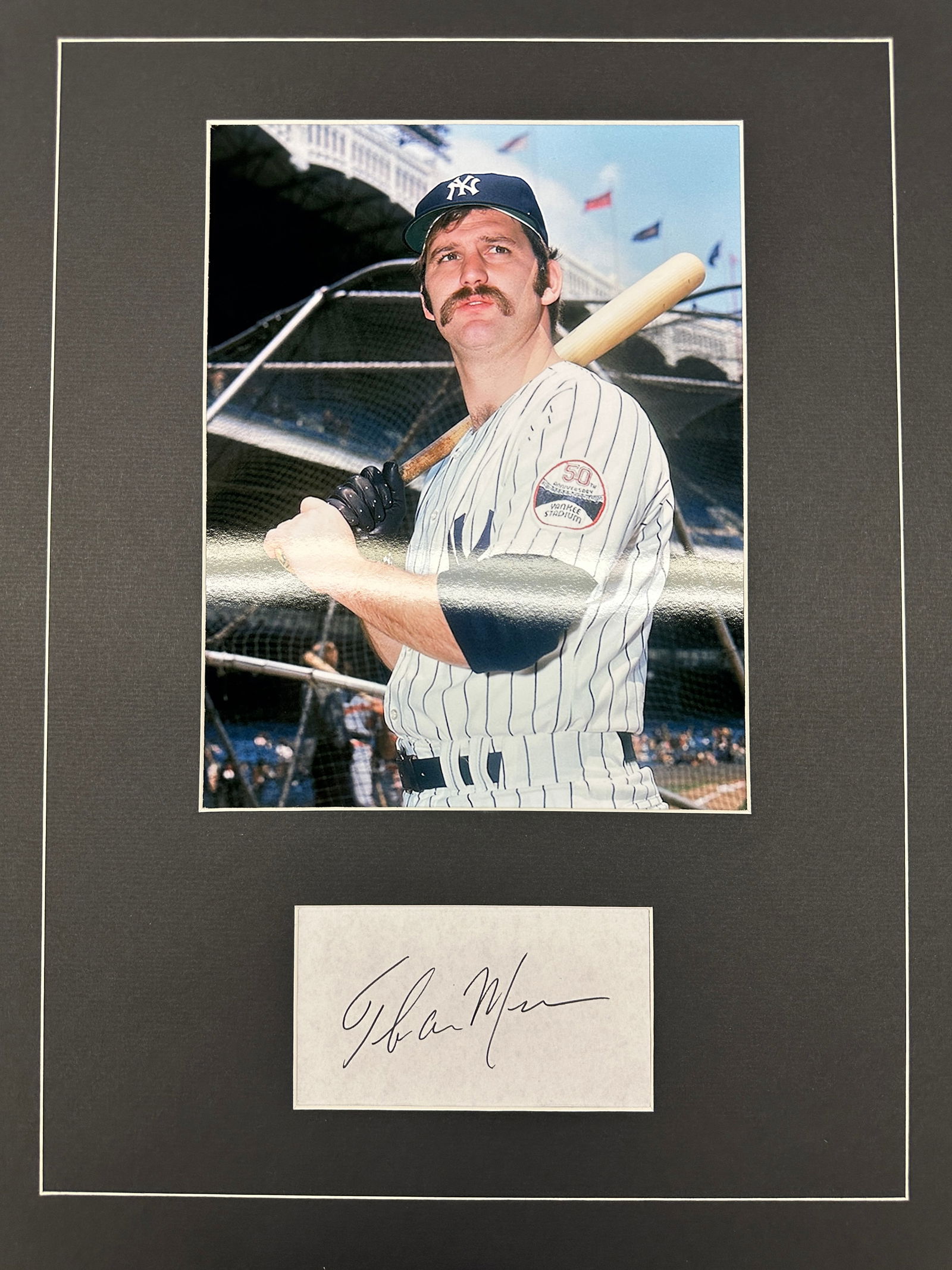 Thurman Munson Autographed Display Auction