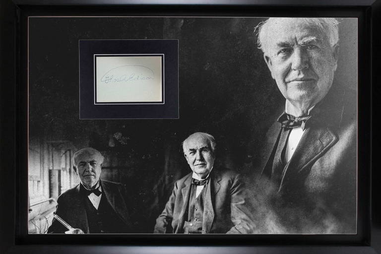 Thomas Edison Autograph Display