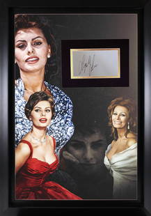 Sophia Loren Autograph Display
