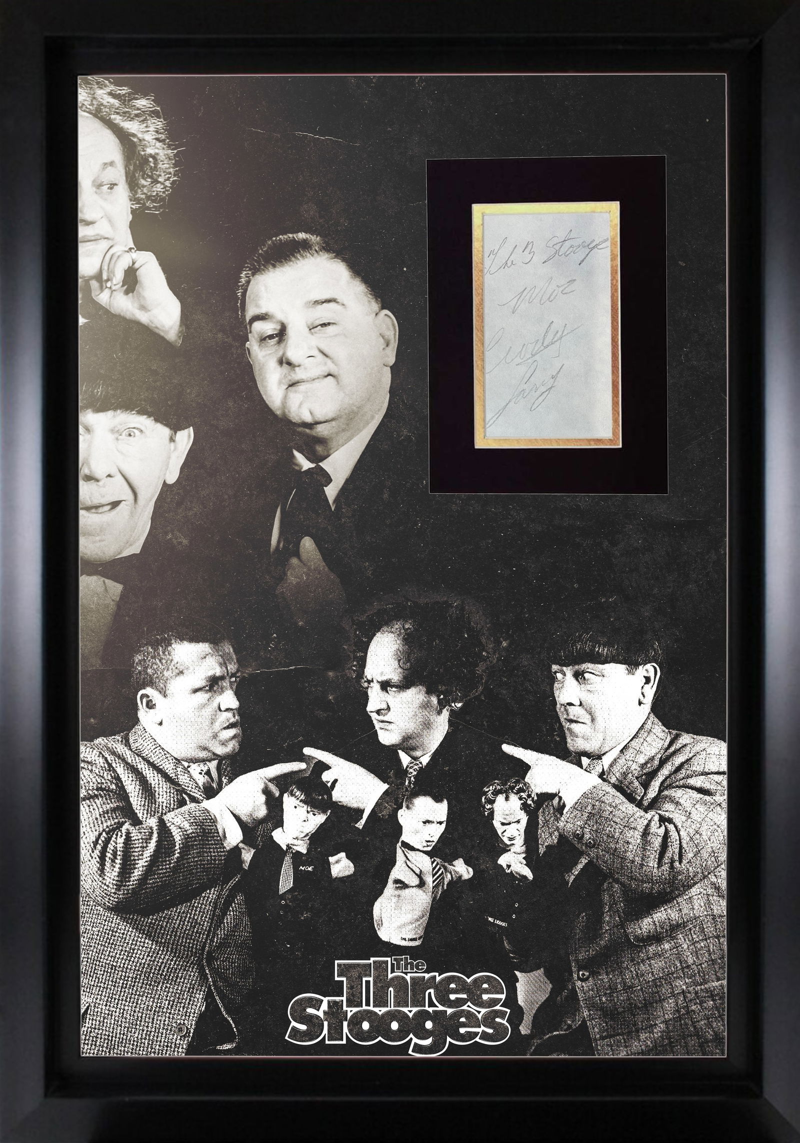 Three Stooges Autograph Display Auction