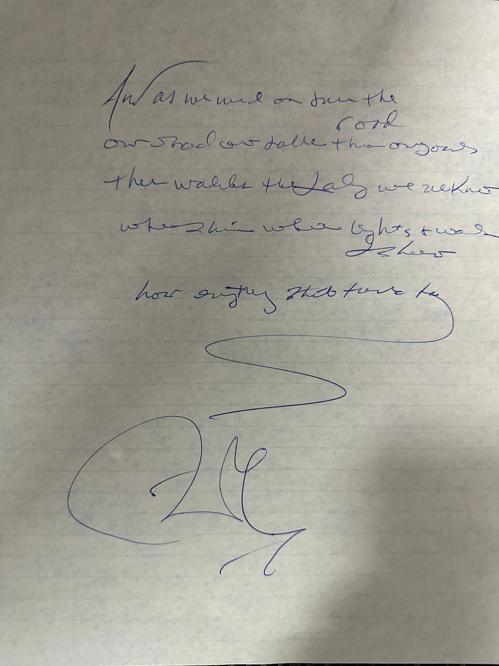 Robert Plant Autographed Handwritten Lyrics Auction