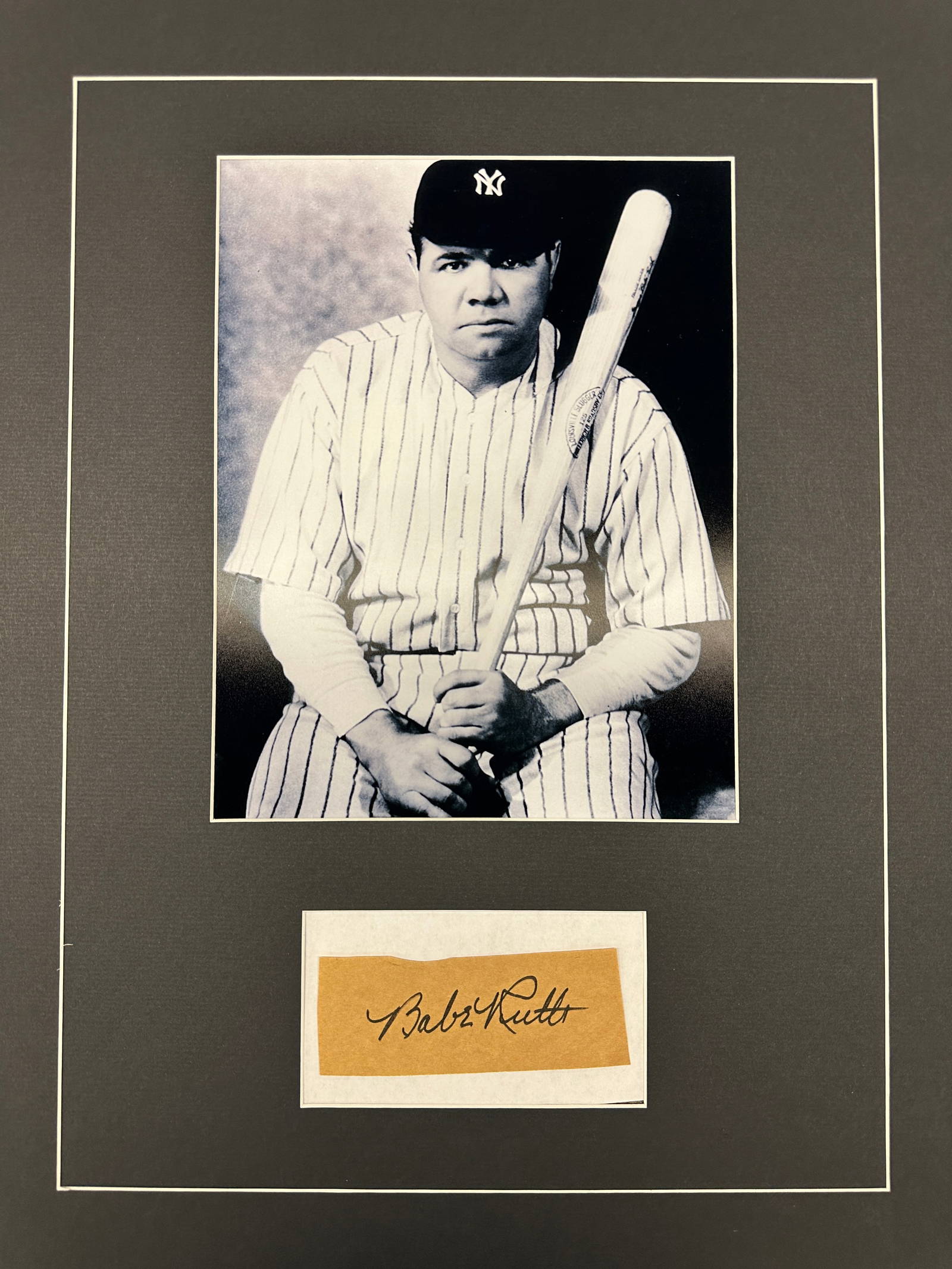 Babe Ruth Autograph Display Auction