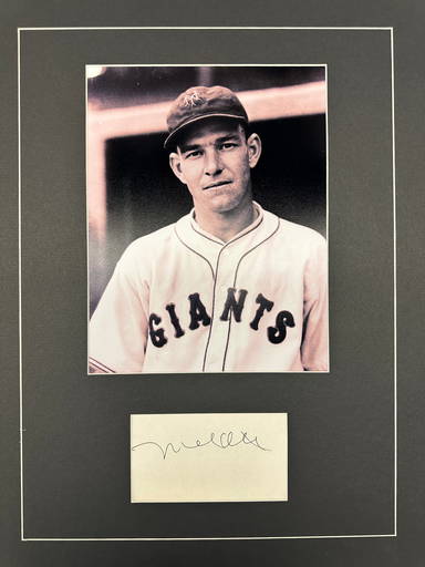 Mel Ott Autograph Display