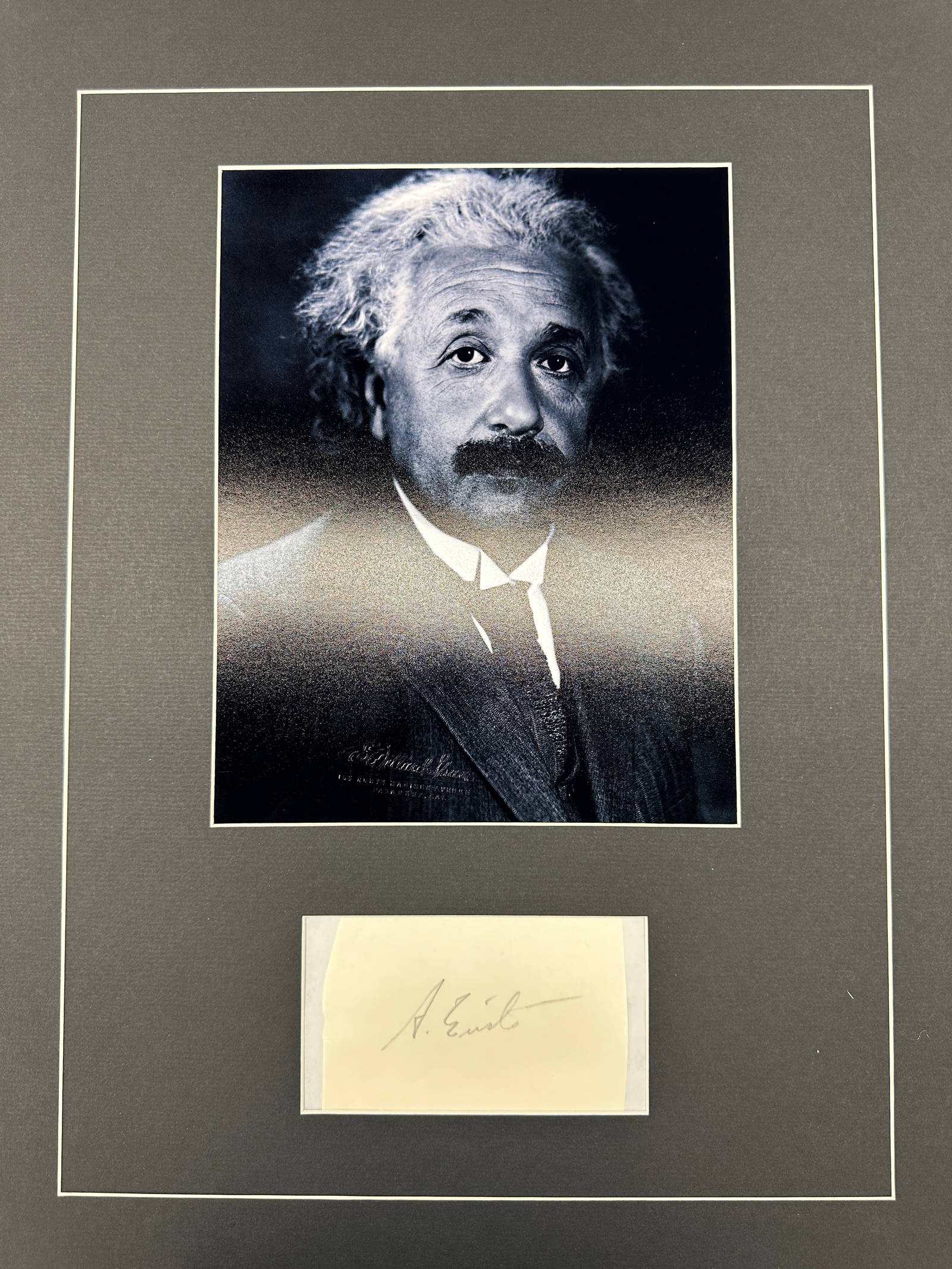 Albert Einstein Autograph Display Auction