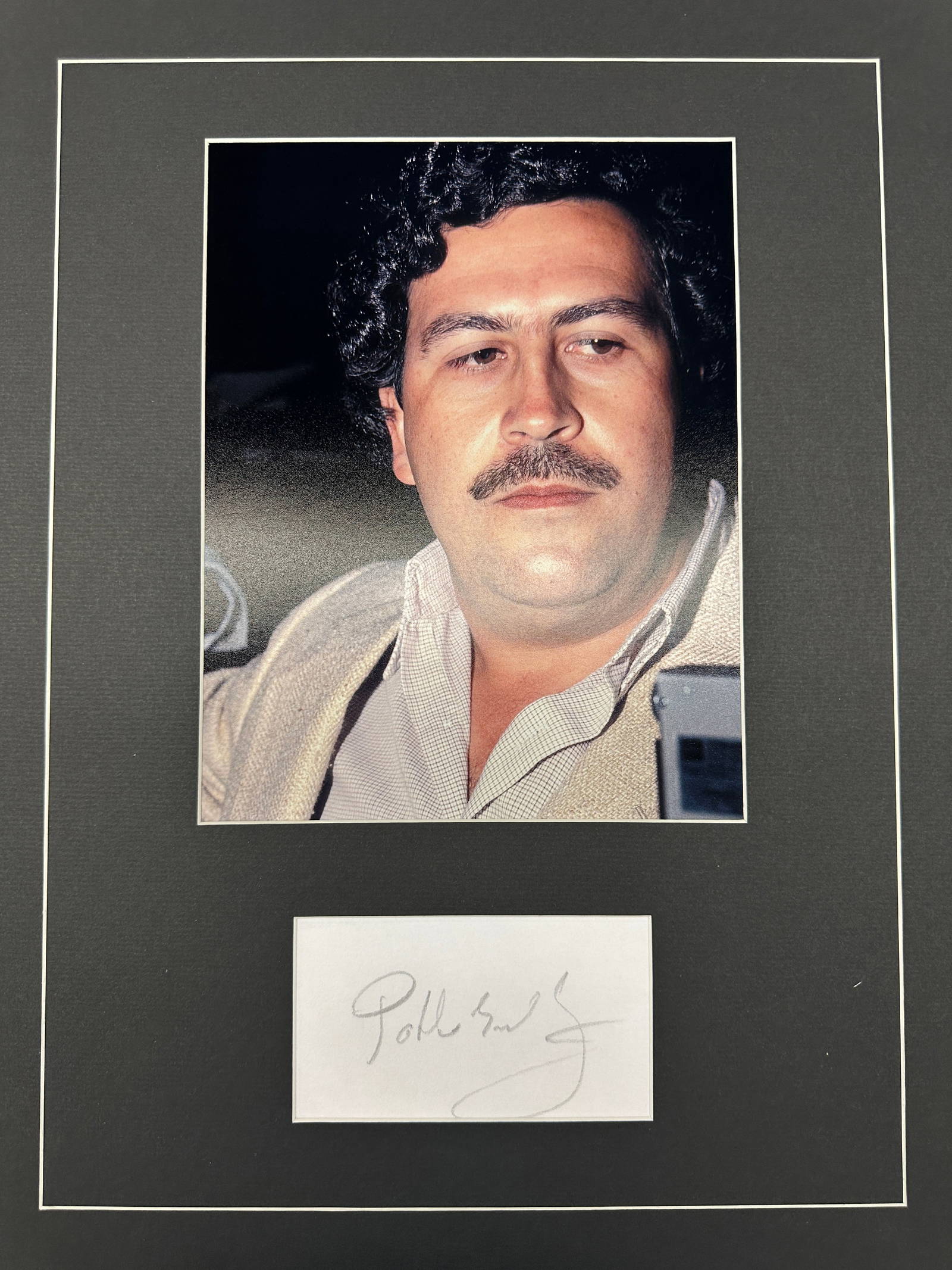 Pablo Escobar Autograph Display - Sep 16, 2023 | Icz Auctions In Fl