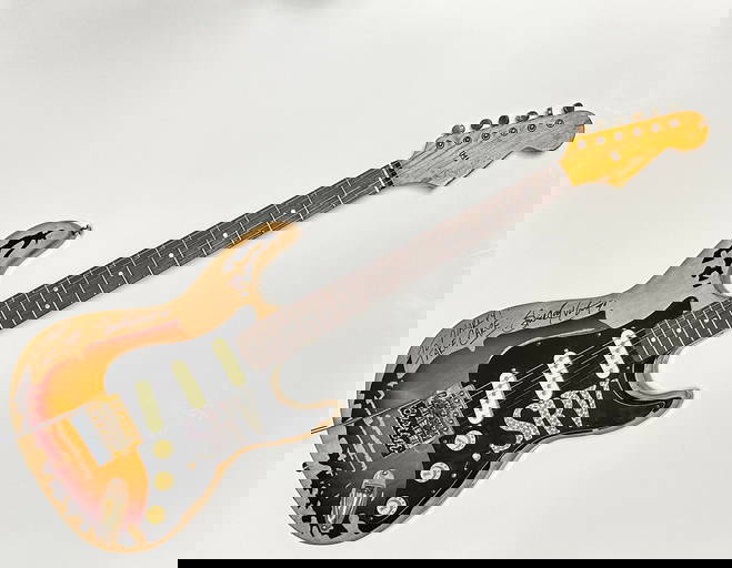 Stevie Ray Vaughan Autographed Custom Made Guitar!!