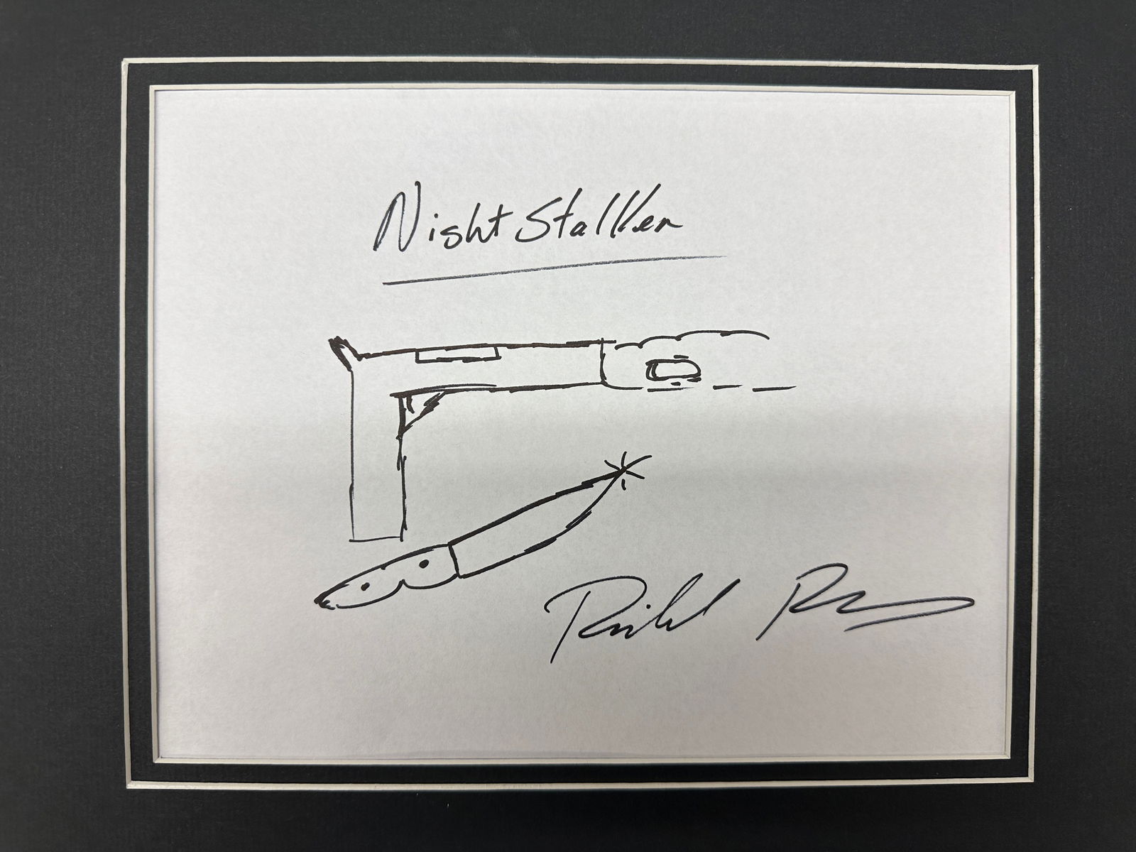 Richard Ramirez Autographed Hand Drawn Sketch