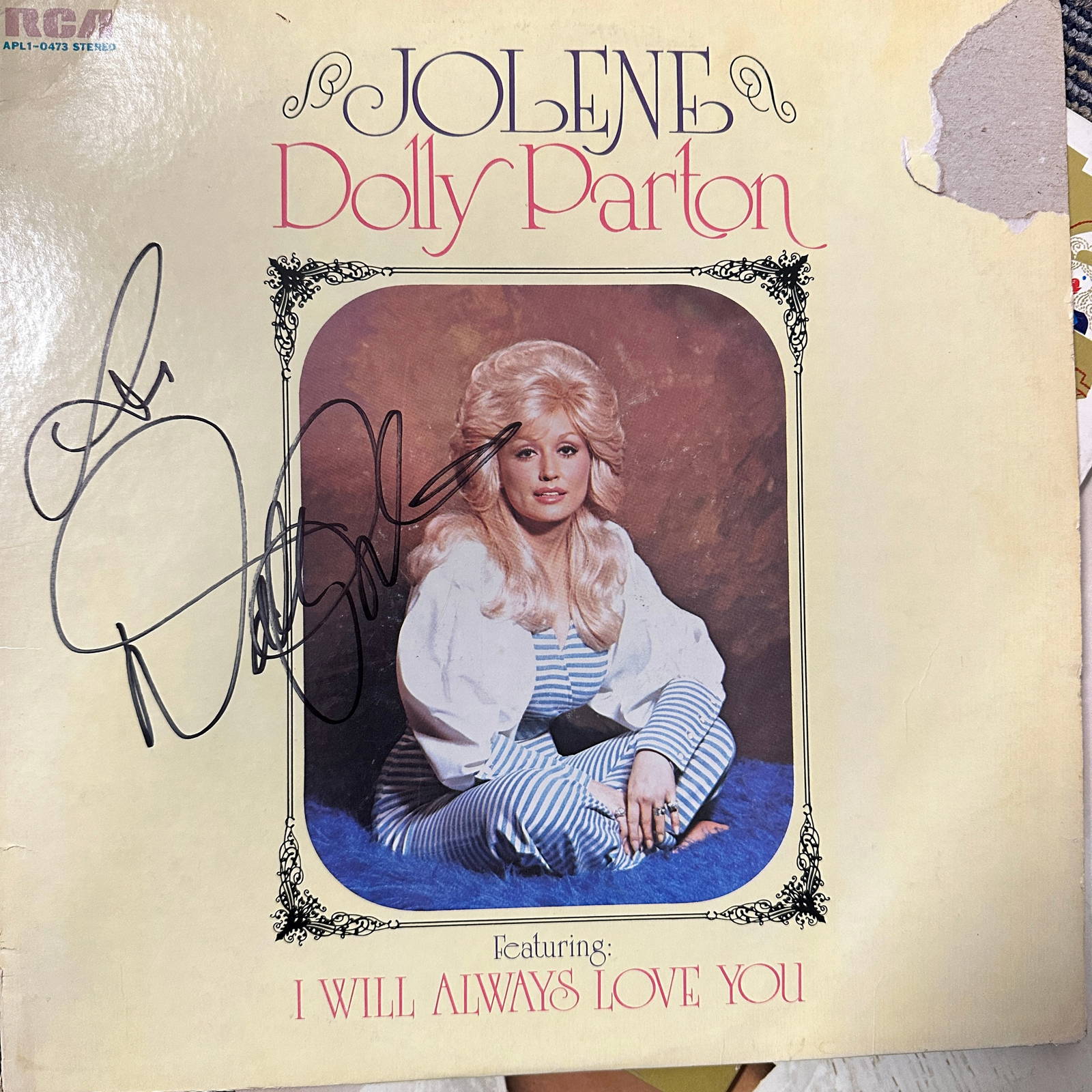 Dolly Parton Autographed Album Auction