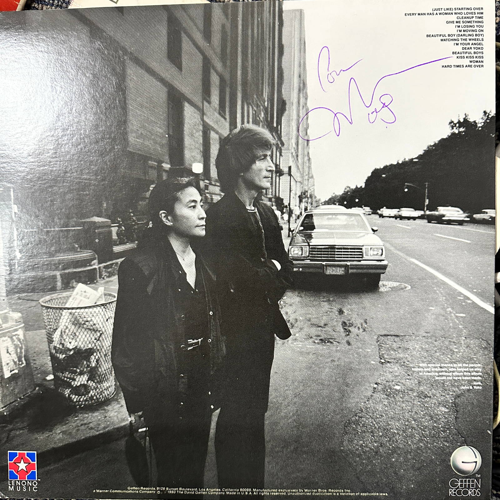 John Lennon Autographed Album Auction