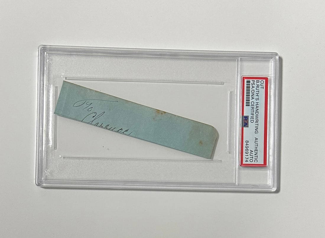 Babe Ruth Handwriting Psa Slabbed Auction