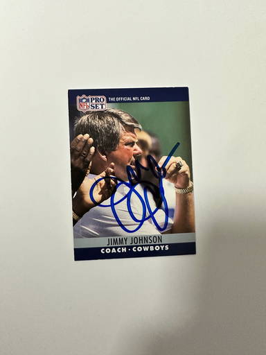 Jimmy Johnson Autographed Card